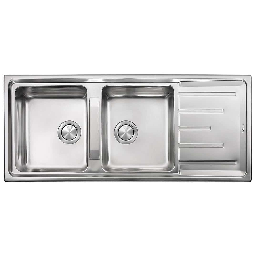 CM BRANDO 116 X 50 cm Double Bowl Stainless Steel Sink – KitchenByPro.com